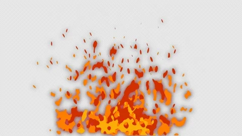 2D Animated blazing fire with transparen... | Stock Video | Pond5