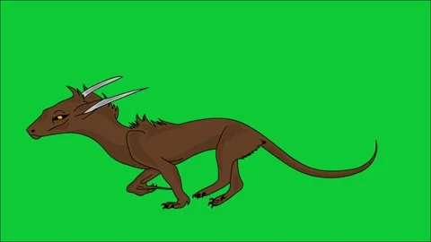 2D Animated Brown Fantasy Creature Walki... | Stock Video | Pond5