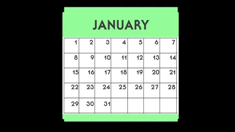 2D animated Calendar - December graphic | Stock Video | Pond5