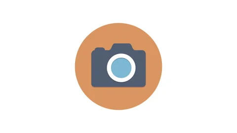 2D Animated Camera Icon Colored,isolated... | Stock Video | Pond5