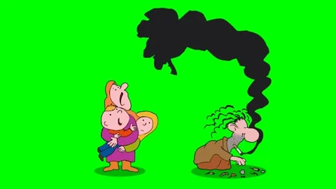 2d animated cartoon character of addict ... | Stock Video | Pond5