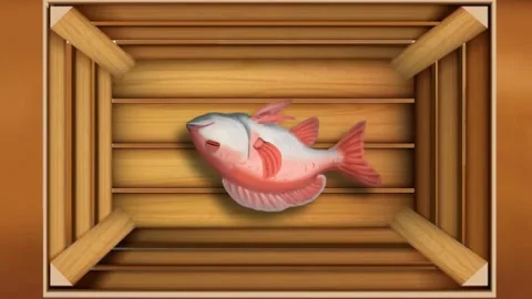 2d animated cartoon fish swimming gracef... | Stock Video | Pond5