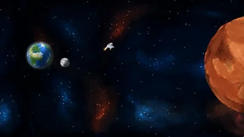 2d animated cartoon starry sky with glow... | Stock Video | Pond5