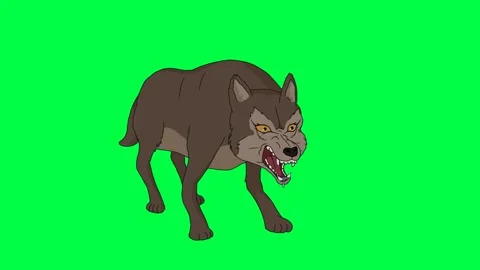 2D animated cycle wild wolf character is... | Stock Video | Pond5