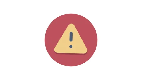 2D Animated Danger Icon Colored,isolated... | Stock Video | Pond5