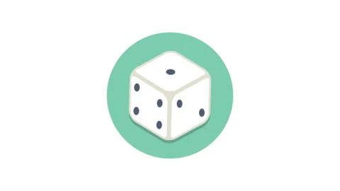 2D Animated Dice Icon Colored,isolated o... | Stock Video | Pond5