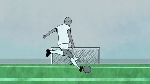 2D Animated Football Player | Stock Video | Pond5
