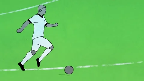 2D Animated Football Player Running | Stock Video | Pond5