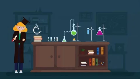 2d Animated Graduated Sad Girl Standing ... | Stock Video | Pond5