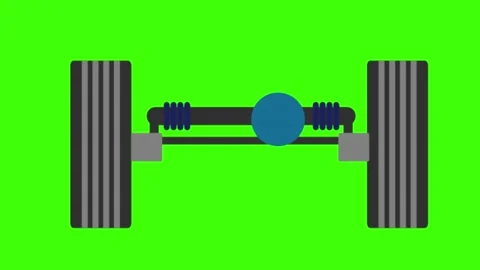 2D animated illustration of car wheels o... | Stock Video | Pond5