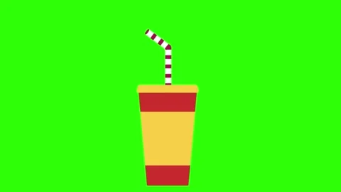 2D animated illustration of a cup with a... | Stock Video | Pond5