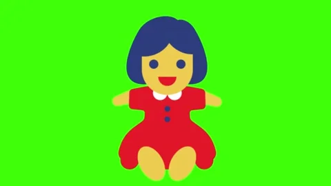 2D animated illustration of a doll on a ... | Stock Video | Pond5