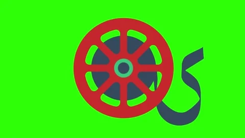 2D animated illustration of a film roll ... | Stock Video | Pond5
