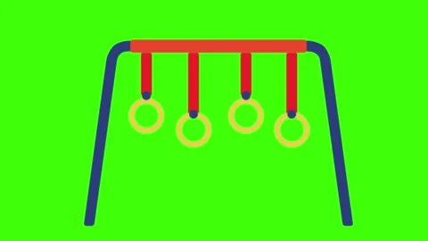 2D animated illustration of a gym rod on... | Stock Video | Pond5