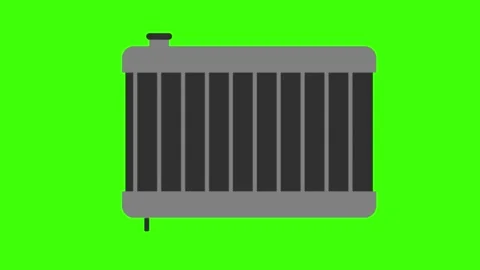 2D animated illustration of a heater on ... | Stock Video | Pond5
