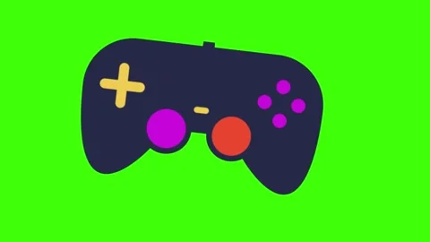 2D animated illustration of a joystick o... | Stock Video | Pond5
