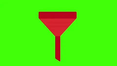 2D animated illustration of a red funnel... | Stock Video | Pond5