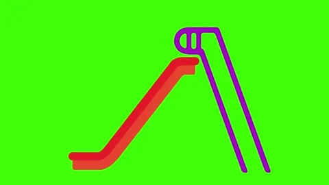 2D animated illustration of a slide on a... | Stock Video | Pond5