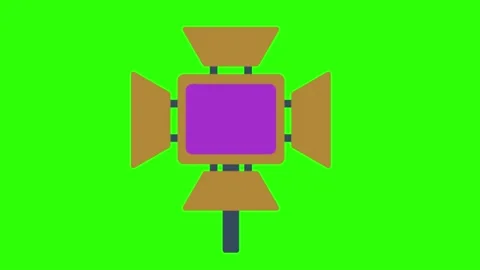 2D animated illustration of a studio lig... | Stock Video | Pond5