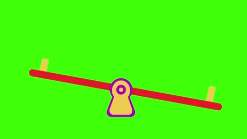 2D animated illustration of a teeter tot... | Stock Video | Pond5
