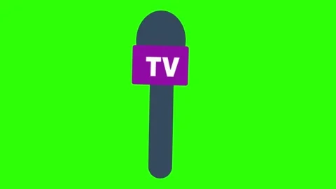 2D animated illustration of a TV microph... | Stock Video | Pond5