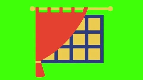 2D animated illustration of a window wit... | Stock Video | Pond5