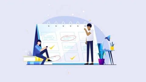 2d Animated Man And Woman Proofreading C... | Stock Video | Pond5