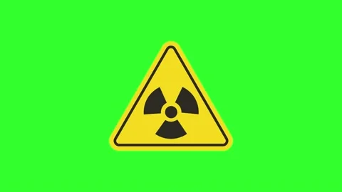 2D Animated radiation hazard warning bla... | Stock Video | Pond5