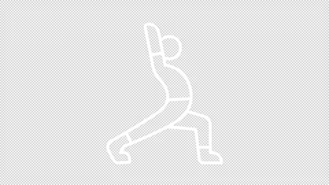 2D animated thin line white exercise ico... | Stock Video | Pond5