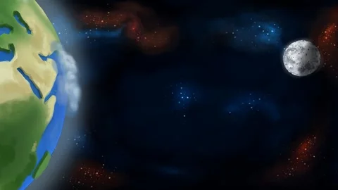 2d animated view of Earth from space in ... | Stock Video | Pond5