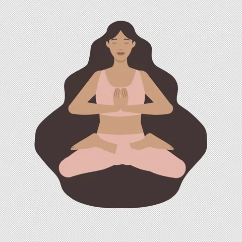 2d Animated woman doing yoga asana pose.... | Stock Video | Pond5