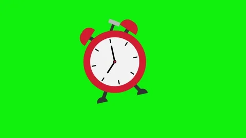 2D Animation of Alarm Clock Ringing on G... | Stock Video | Pond5