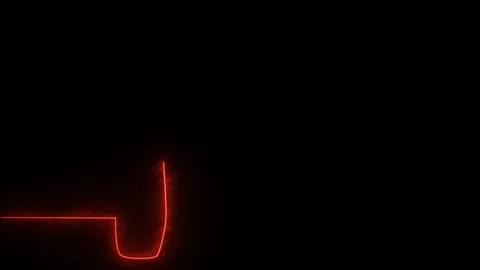 2D animation on alfa channel of neon red... | Stock Video | Pond5