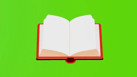2d animation of a book on a green screen | Stock Video | Pond5