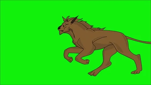 2D animation of a brown lion running acr... | Stock Video | Pond5