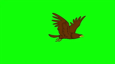 2d Animation Of A Chocolate Eagle Flying... | Stock Video | Pond5