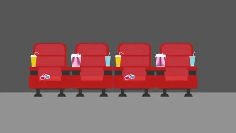 2D animation of the cinema seats with co... | Stock Video | Pond5