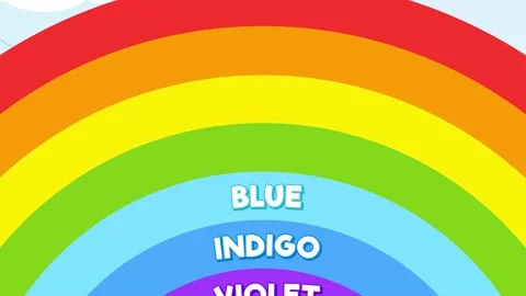 2D animation of the colours of the rainb... | Stock Video | Pond5