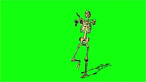 2d animation in comic style of skeleton... | Stock Video | Pond5