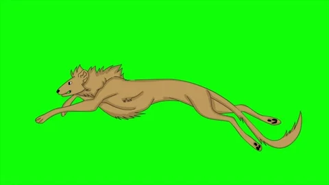 2d Animation Of Cream Furry Animal Runni... | Stock Video | Pond5