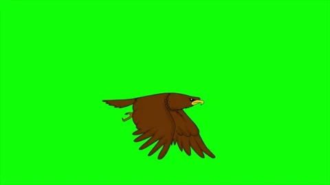 2d Animation Of A Dark Brown Eagle Flyin... | Stock Video | Pond5