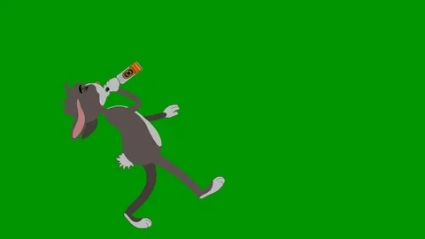 2D ANIMATION- Drunk Rabbit | Stock Video | Pond5