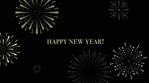 2D animation effect of fireworks with Ha... | Stock Video | Pond5