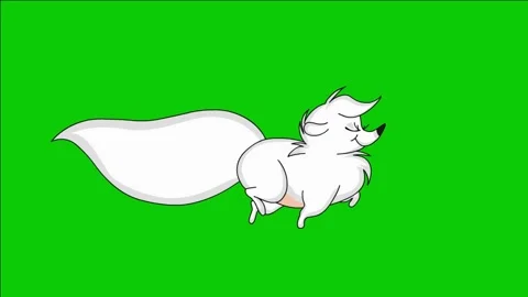 2D Animation of a Furry White Fox Walkin... | Stock Video | Pond5