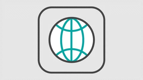 2d animation of globe planet earth alpha... | Stock Video | Pond5