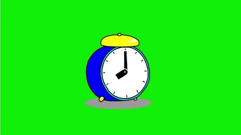 2D animation green screen alarm clock ri... | Stock Video | Pond5