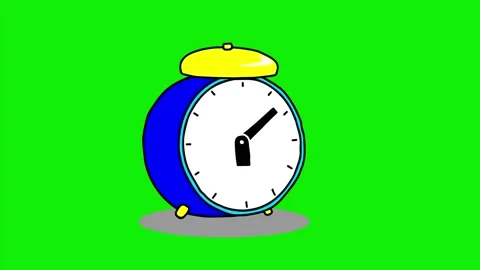2D animation green screen, alarm clock, ... | Stock Video | Pond5