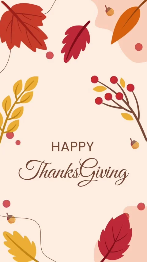 2d animation happy thanks giving celebra... | Stock Video | Pond5