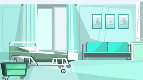2d animation of Hospital room. Medical r... | Stock Video | Pond5