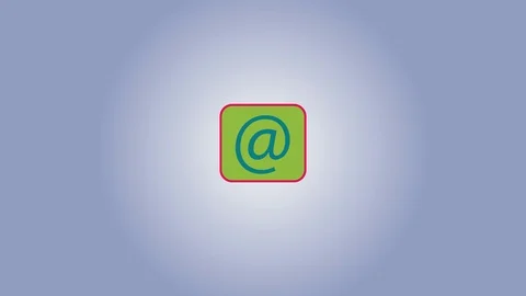 2D animation, icon of e-mail appearing o... | Stock Video | Pond5